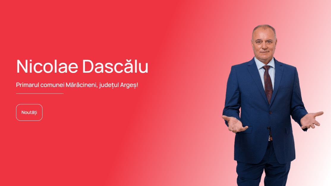 Nicolae Dascălu - Primarul comunei Mărăcineni, judeţul Argeş